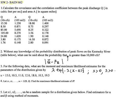 Solved 1 Calculate The Covariance And The Correlation