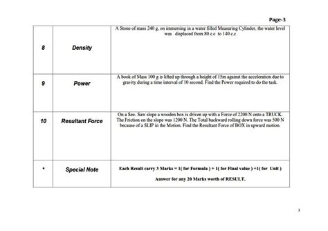 Physics Gr 9 Igcse Class Test No 4 10th Oct 2012