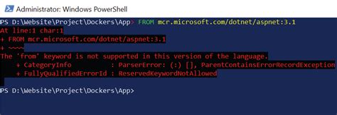 docker unable to create dockerfile in powershell command stack overflow
