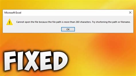 how to fix cannot open the file because the file path is more than 260