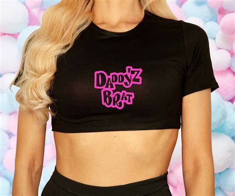 daddy s brat crop top fetish ddlg clothing bdsm etsy