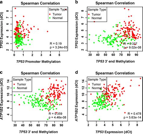 Cis Correlations Of Tp53 And Atp1b2 Gene Expression And Tp53