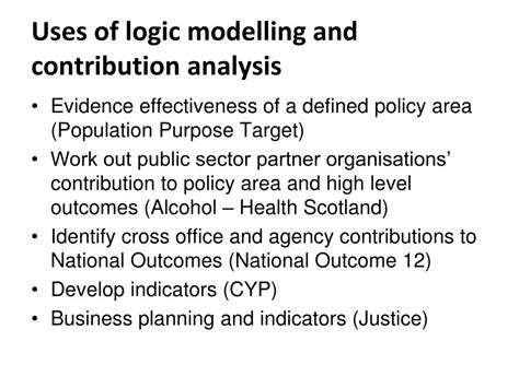 Ppt Assessing The Contribution Of Policies To Outcomes Logic