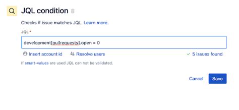 jira automation rule on pullrequest merge atlassian
