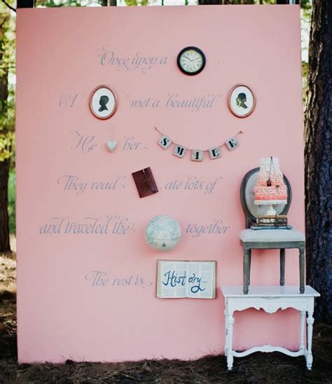 storybook photo booth backdrop fairy tale wedding ideas popsugar