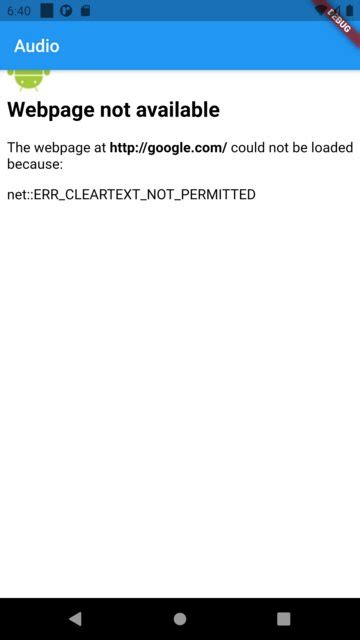 flutterwebviewplugin flutter webview showing blank screen stack