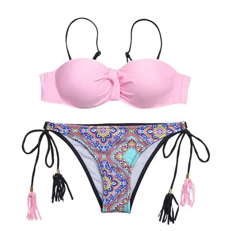 Buy Klv 2018 New Summer Women Solid Bikini Set Push Up