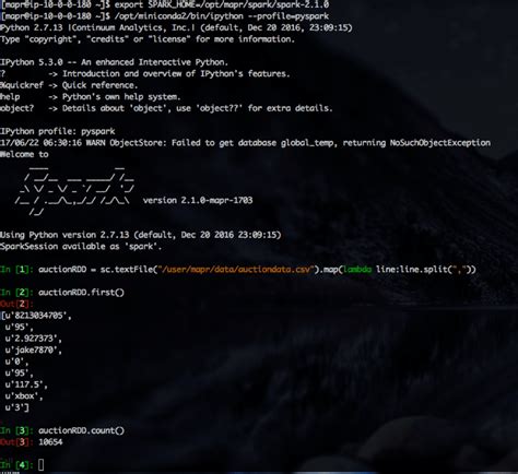 configure jupyter notebook for spark 2 1 0 and python hpe developer