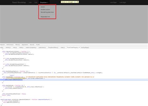 reactjs react bootstrap dropdown not expanding itecnote