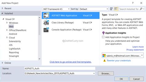 implementing user authentication in asp mvc 6 dotnetcurry