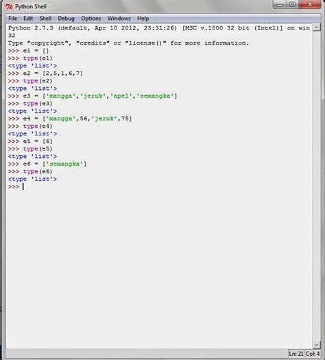 membuat tuple list dan dictionary di bahasa pemrograman python