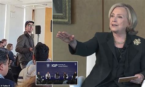 Heckler Confronts Hillary Clinton Over Bidens Warmongering Speech