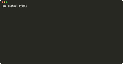 how to install pygame library in python