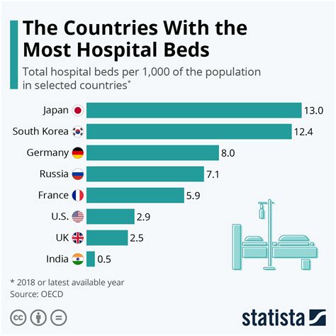 Chart The Countries With The Most Hospital Beds Statista