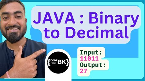 java binary to decimal convert binary string to equivalent base 10