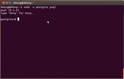 postgresql postgres desde el terminal ubuntu