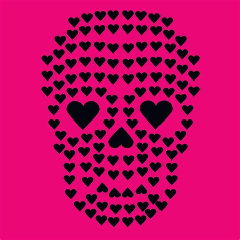 Valentines Day Skull With Heart Grunge Vintage Design T Shirts 2289748