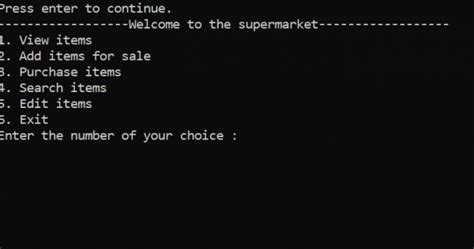 supermarket management system in python with source code