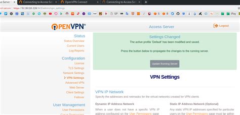 Openvpn Openvpn Access Server Set Up And Aws Vpc Peering Configuration