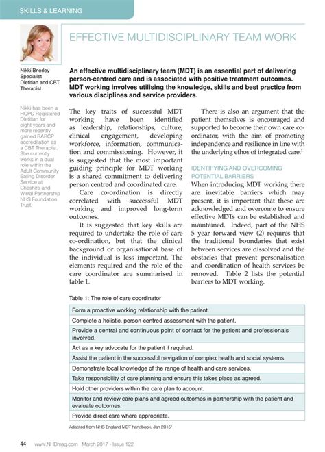 122 Effective Multidisciplinary Team Work By Nh Publishing Ltd Issuu