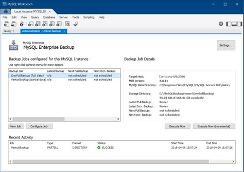 mysql mysql workbench manual 6 7 2 online backup