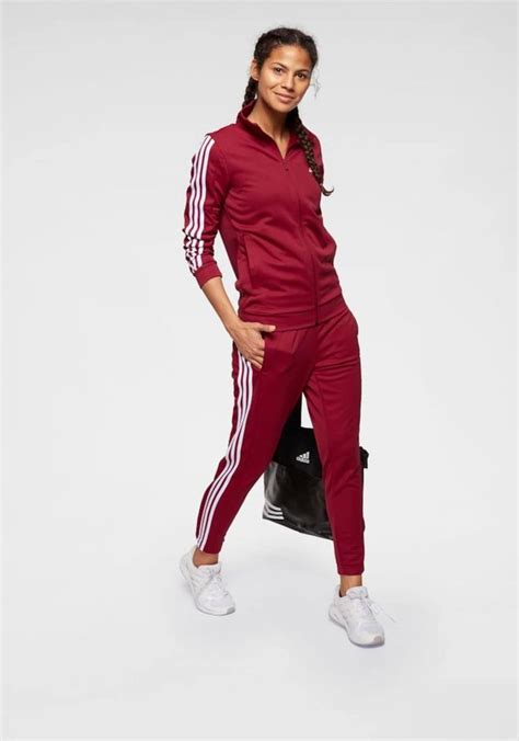 Adidas Performance Trainingsanzug Damen Rot Weiß Größe M In 2022
