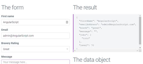build html from on the fly ngxsmartform angular script