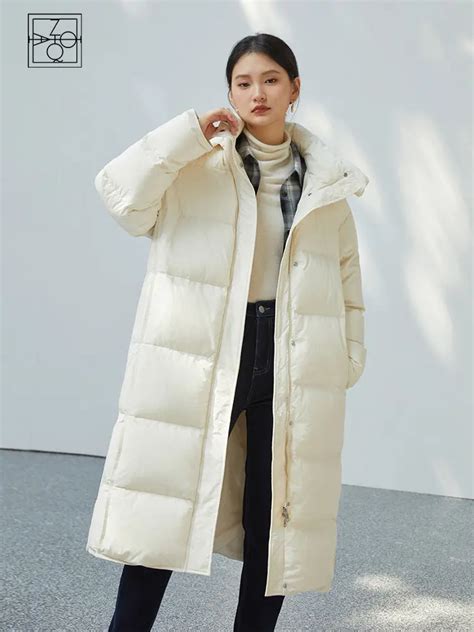 Ziqiao 181~208g 90 White Duck Down Women Coats 2022 Winter New Down