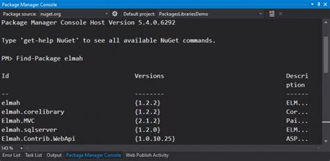 working with packages and libraries in asp core