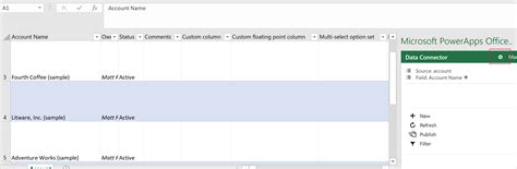 abrir dados de tabela no excel power apps microsoft learn