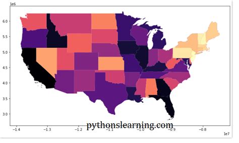 how to plot an us map using python pythonslearning