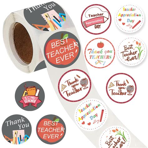 Buy 500 Pieces Teacher Appreciation Party Decorations Labels Roll