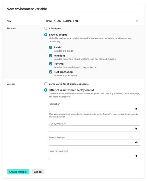 manage scopes and deploy contexts for environment variables netlify blog