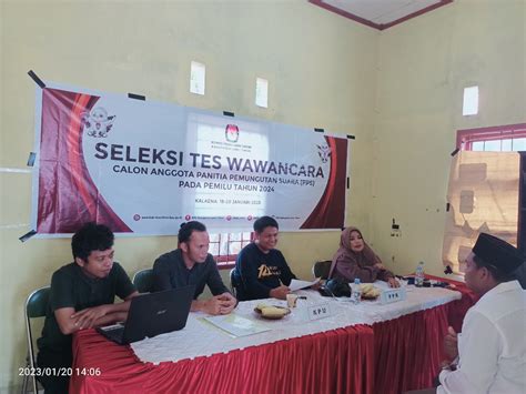 Kpu Menyelenggarakan Tes Wawancara Calon Pps Di Sekretariat Ppk Kalaena