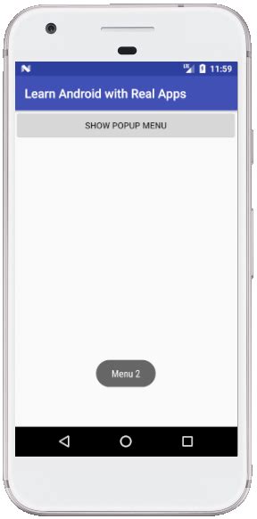 create dynamically popup menu in android learn