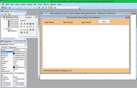 cara menampilkan data di listbox vba excel menggunakan userform gambaran