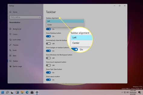 Taskbar Settings Windows 11