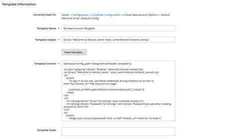 message templates magento 2 3 user guide