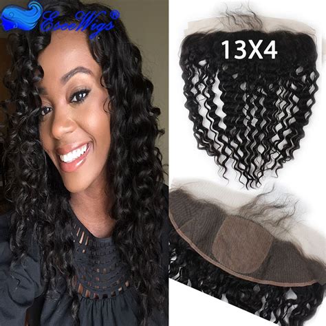 13x4 Ear To Ear Silk Base Frontal Closure Full Lace Deep Wave 130