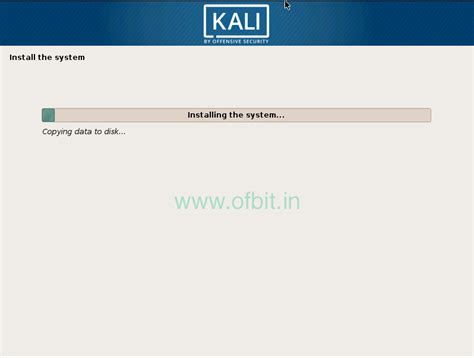 kali linux [gui] installation [step by step] ofbit