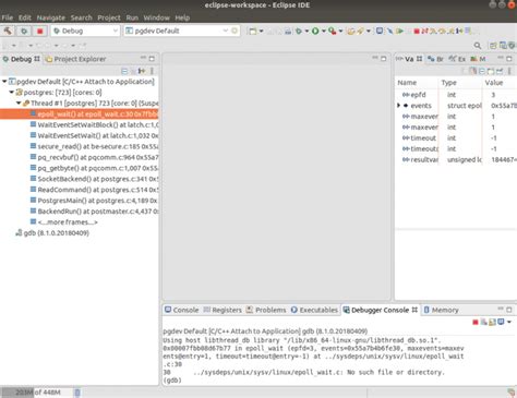 how to build and debug postgresql 12 using latest eclipse