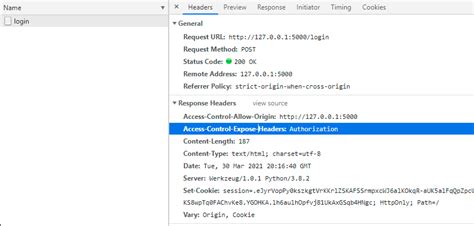 setting authorization header flask app using python requests and jwt