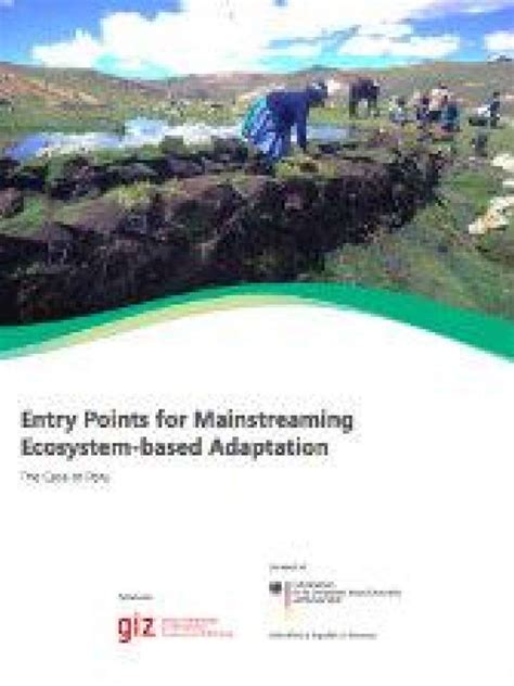 Entry Points For Mainstreaming Ecosystem Based Adaptation The Case Of