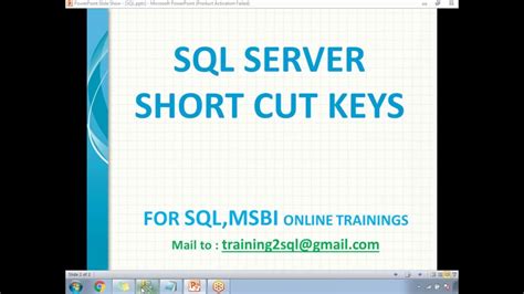 sql server shortcut keys configuration youtube hot sex picture