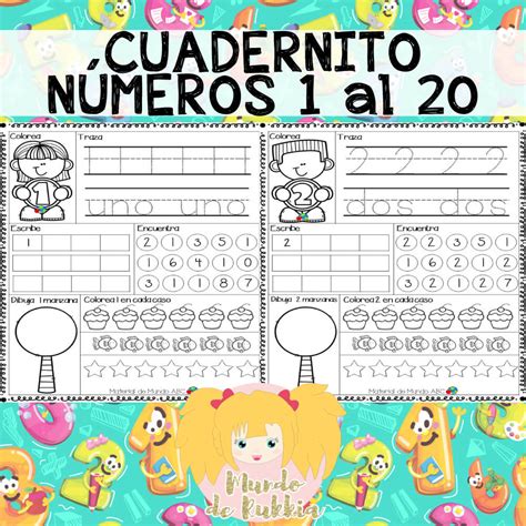 Cuaderno De Números Del 1 Al 20 Mundo De Rukkia