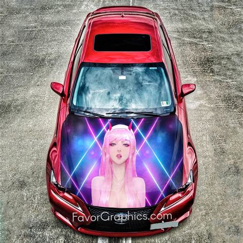 Sexy Anime Girl Itasha Car Hood Wrap Vinyl Decal Favor Graphics