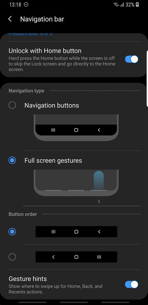 samsung one ui android pie feature focus navigation button gestures