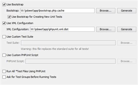 symfony phpunit netbeans and symfony2 and wrong tests location