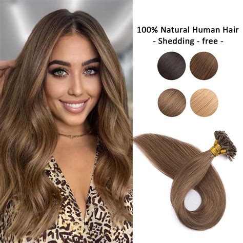 U Tip Hair Extensions Human Hair 1 2cm Keratin Natural Hair Extension