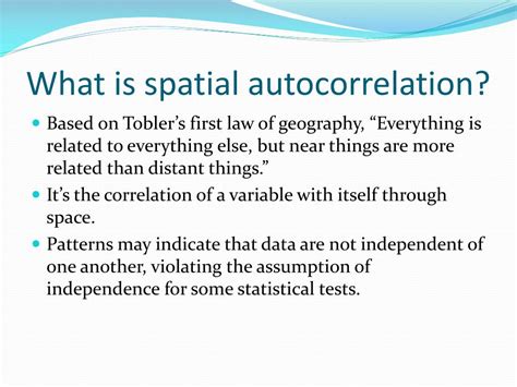 ppt spatial autocorrelation using gis powerpoint presentation free